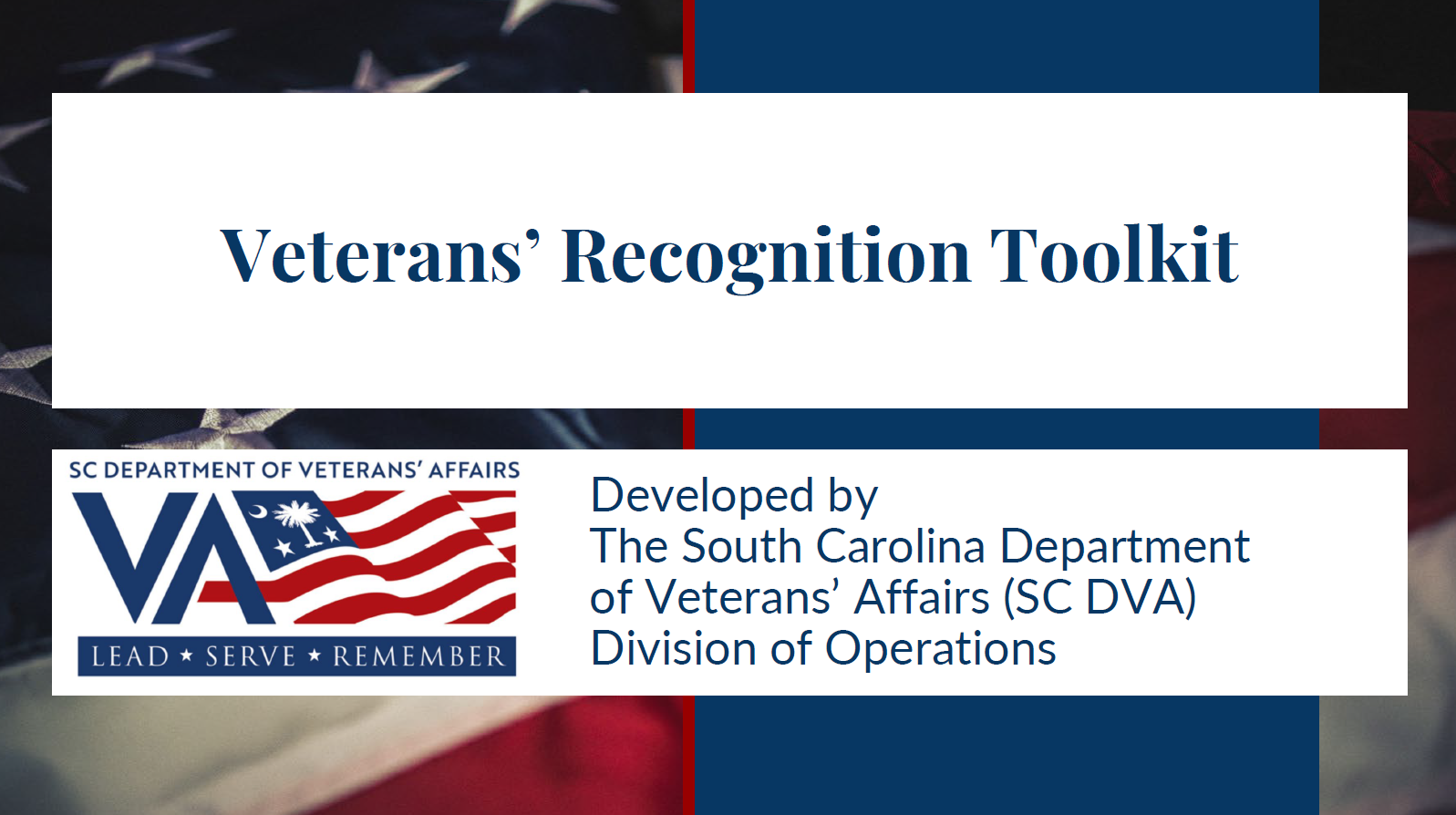 Veterans' Recognition Toolkit | SC Department Of Veterans' Affairs